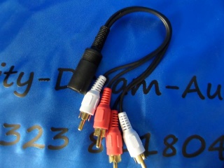7 PIN DIN FEMALE TO 4 PHONO PLUG LEAD - Quality Dream Audio
